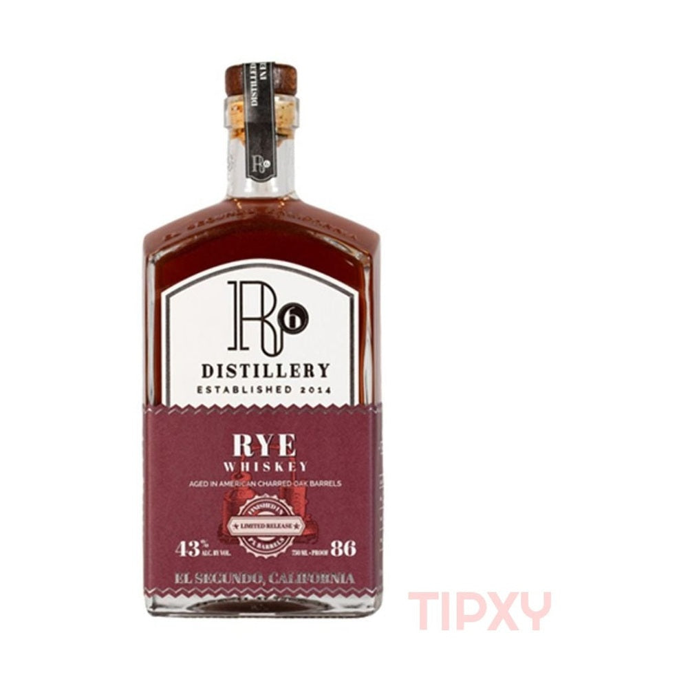 R6 Distillery - Rye Whiskey Aged in American Charred Oak Barrels | TIPXY